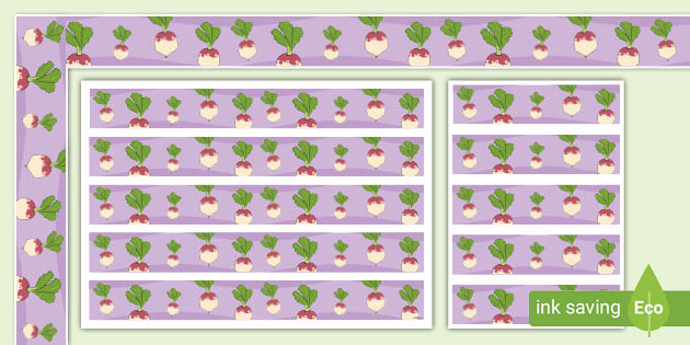 The Enormous Turnip Display Borders (teacher made)