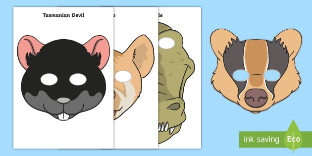Australian Animals Role-Play Masks