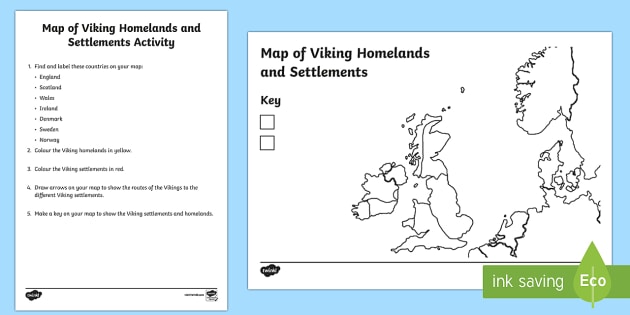 Viking Invasion Map Activity - Viking Invasion Map - Vikings