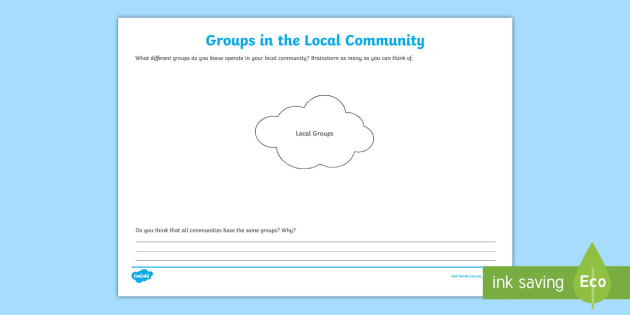 Groups in the Local Community Worksheet