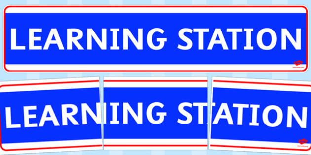 👉 Learning Station Display Banner (teacher made)