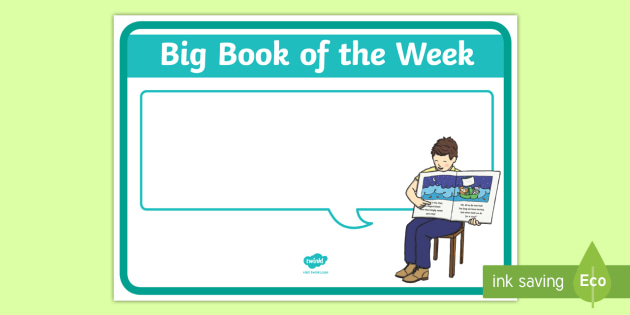 Big Book of the Week Display Poster (teacher made)