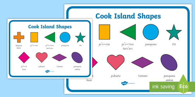 Cook Island Shapes Display Poster (teacher made)