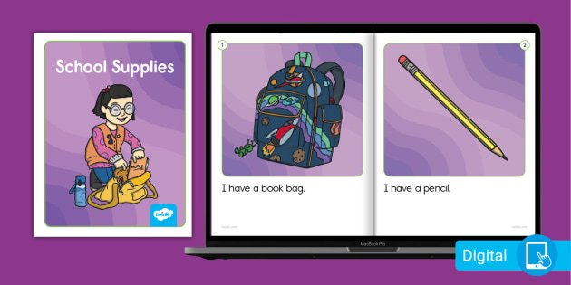 School Supplies Early Emergent Reader eBook