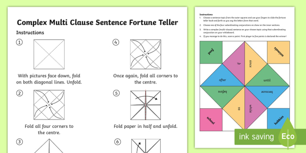 complex-multi-clause-sentence-fortune-teller-game-esl-complex-sentences