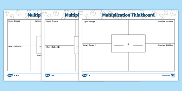 Multiplication Thinkboard Differentiated Activity Multiplication Thinkboard Differentiated Activity