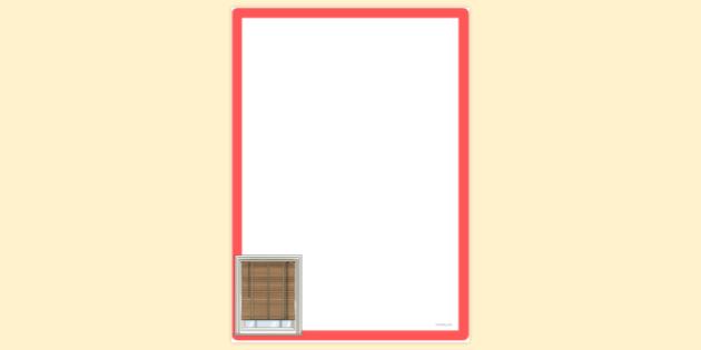 Simple Blank Venetian Blinds Page Border | Page Borders