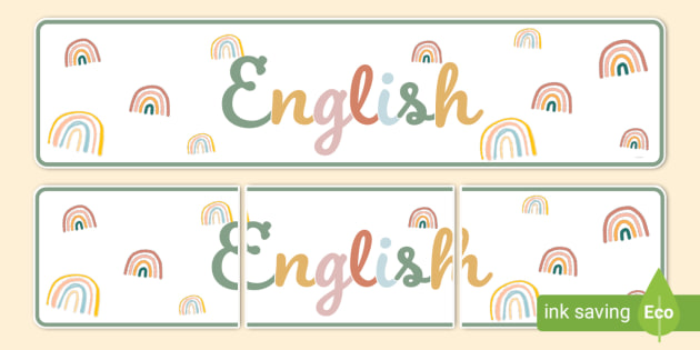 English Working Wall Banners | twinkl.co.uk