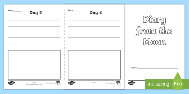 FREE! - National Science Week 2019 Moon Diary Writing Template