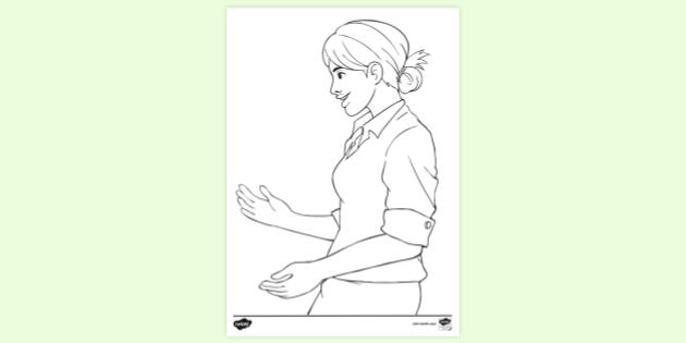 FREE! - Teacher Talking Colouring Sheet | Colouring Sheets