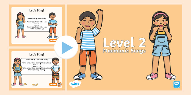 Phonics: Level 2: Mnemonic Songs PowerPoint (teacher made)