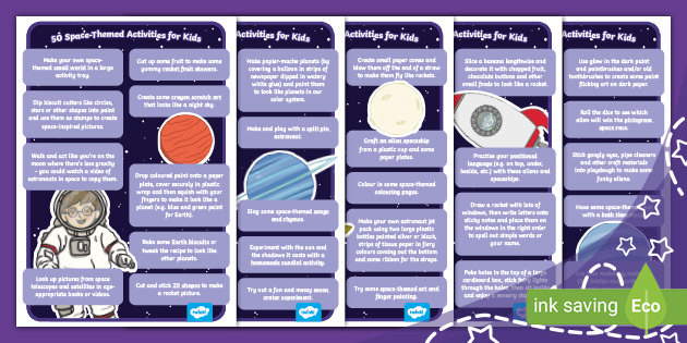 * NEW * 50 Space-Themed Activities for Kids (EYFS)