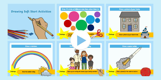 Drawing Soft Start PowerPoint - Art Activity for Nursery