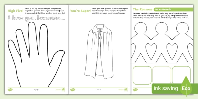 Drawing Ideas for Father’s Day | Easy to Print | Twinkl