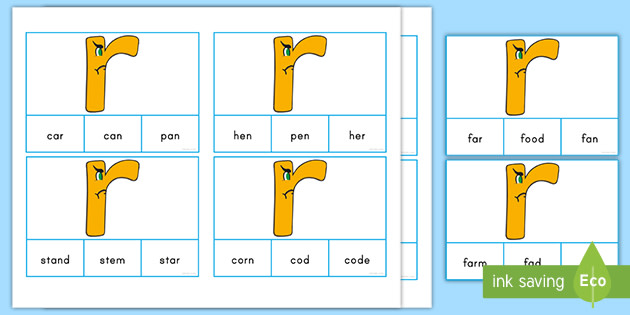 Bossy R Clip Cards (teacher made)