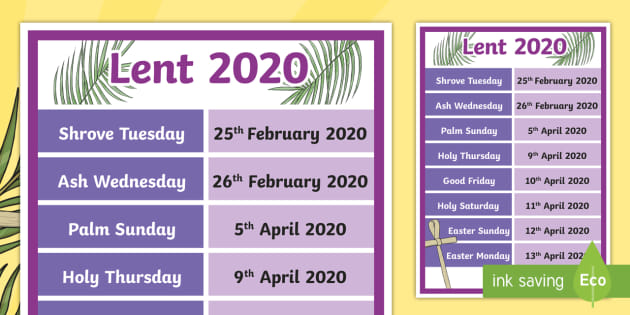 FREE! - Dates in Lent Display Poster (teacher made)
