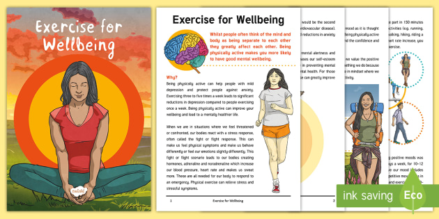 Staff Wellbeing Exercise for Wellbeing Leaflet | Twinkl