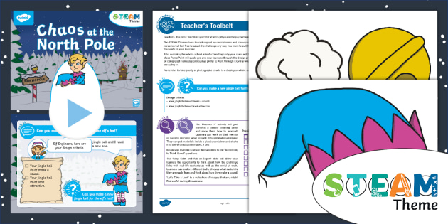 Chaos at the North Pole: Age 3-4 STEAM Challenge Pack: Design a Jingle Bell