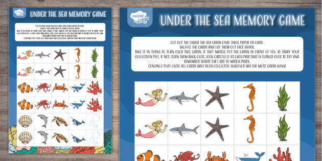 Under the Sea Memory Game | Twinkl Party (teacher made)