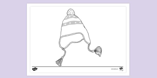 FREE! - Bobble Hat Outline Colouring Sheet | Colouring Sheets
