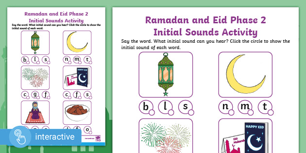 Interactive PDF: Ramadan and Eid Phase 2 Initial Sounds