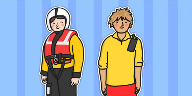 Lifeguard Stick Puppets (teacher made)