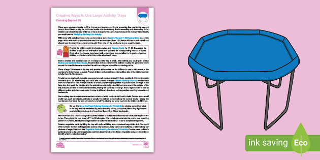 EYFS Ways to Use Large Activity Trays: Counting Beyond 10