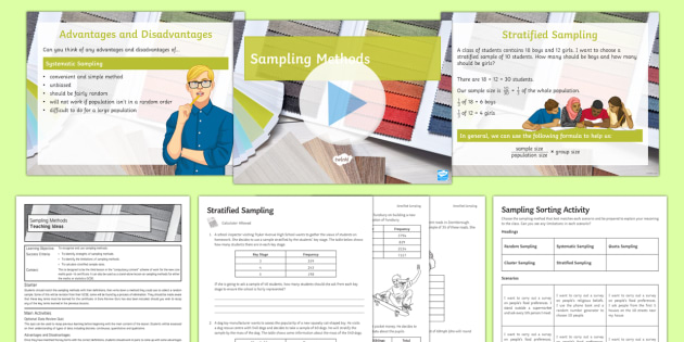 Sampling Methods Lesson Pack (teacher made)