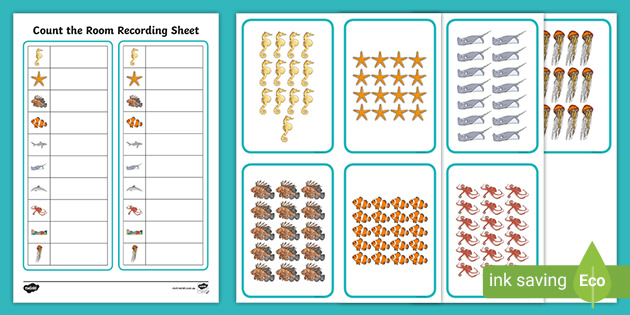 Count the Room 11-20: Under the Sea Activity Pack