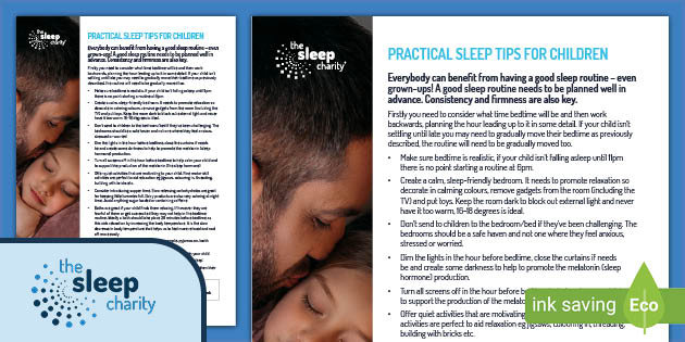 FREE! - The Sleep Charity - Practical Sleep Tips for Children