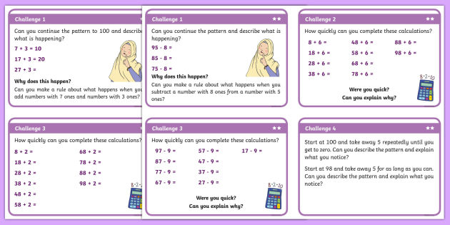 Speedy Number Bonds Differentiated Challenge Cards