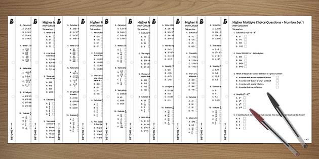 👉 Higher Multiple Choice - Number | GCSE Maths | Beyond