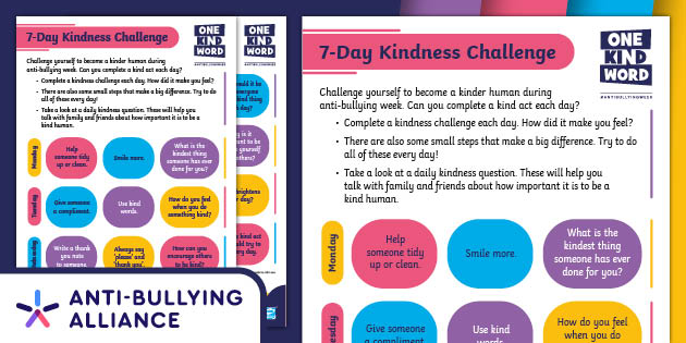 FREE! - Anti-Bullying Week: 7-Day Kindness Challenge (Ages 5 - 7)