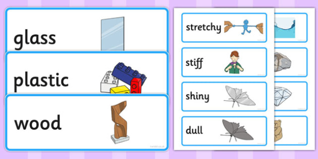 Everyday Materials Word Cards