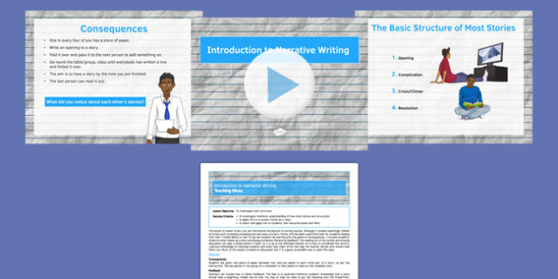 Introduction to Narrative Writing Lesson Pack - introduction, narrative