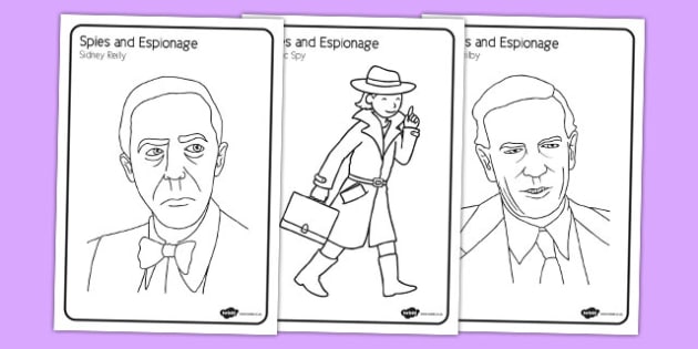 Spies and Espionage Colouring Pack (teacher made)