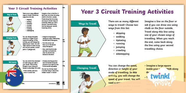 Circuit Training PE | Full-body | At Home Tasks Sheet | Y3