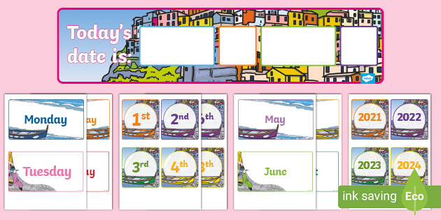 Italian Cinque Terre Calendar Display (teacher made)