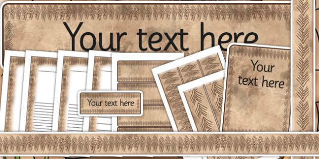 Stone Age Themed Editable Display Pack