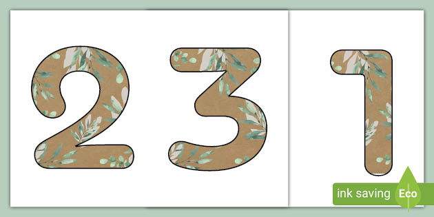 Botanical-Themed Display Numbers (teacher made)