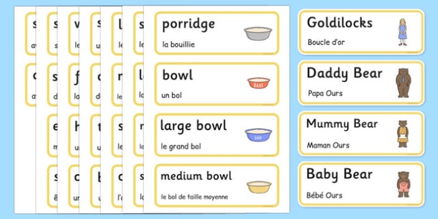 Goldilocks and The Three Bears Vocabularies | twinkl.com.au