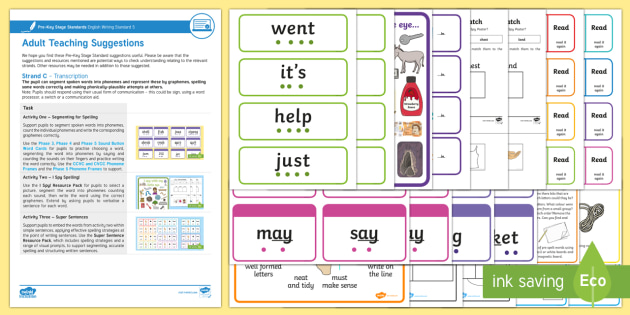 Pre-Key Stage Standards English Writing Standard 5 Strand C Resource Pack