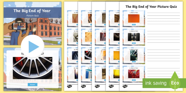 The Big End of Year Picture Quiz Pack - Final Week Leavers Game