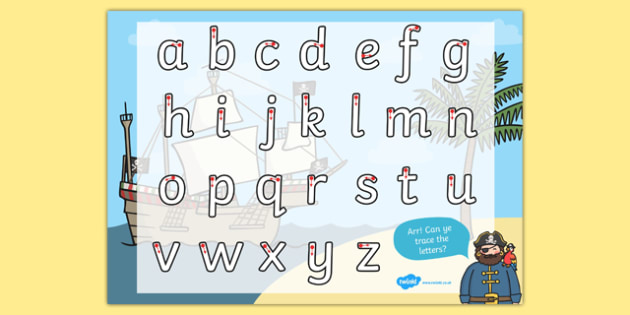 Pirate Themed Letter Writing Worksheet - ESL Handwriting ResourcesPirate