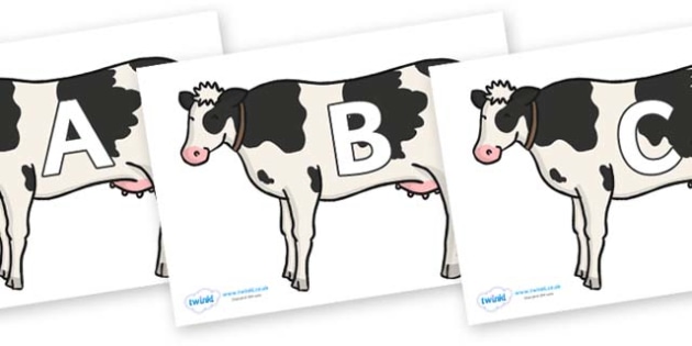FREE! - A-Z Alphabet on Cows (Teacher-Made)