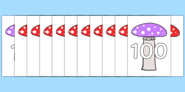 0-100 on Toadstools (teacher made)