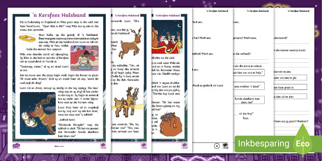 'n Kersfees Halsband Begripslees en Begripstoets