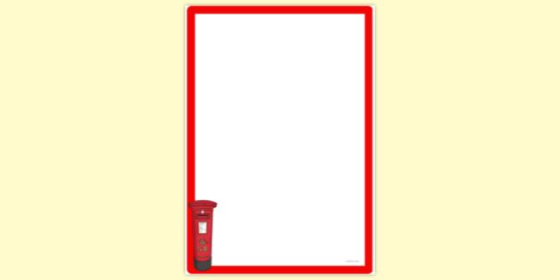 FREE! - Simple Blank Post Box Page Border | Page Borders | Twinkl