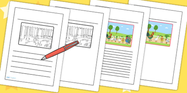Chicken Licken Story Writing Frames (teacher made)