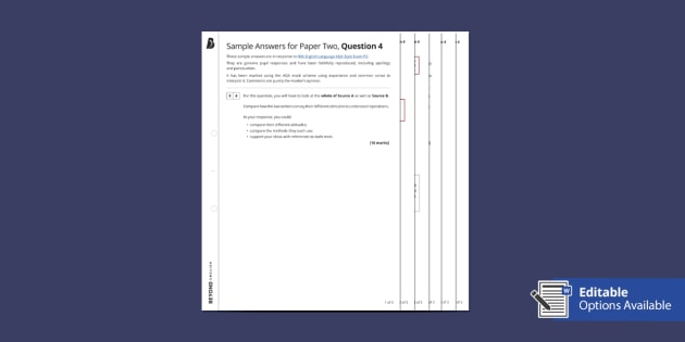 AQA English Language Paper 2 Question 4 Model Answer Beyond